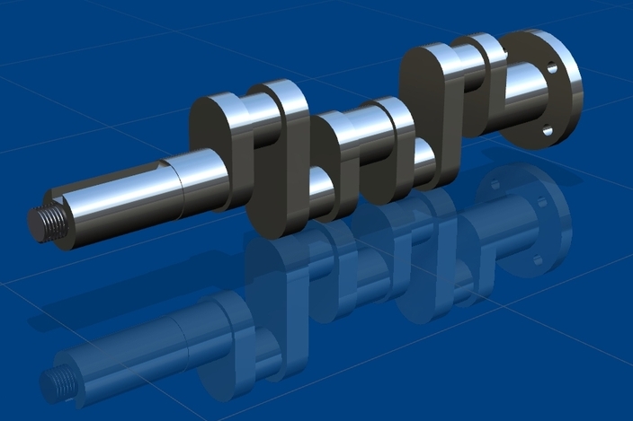 I.C. Engine Crank Shaft - - 3D CAD model - GrabCAD