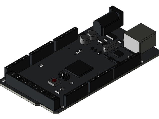 Arduino mega | 3D CAD Model Library | GrabCAD