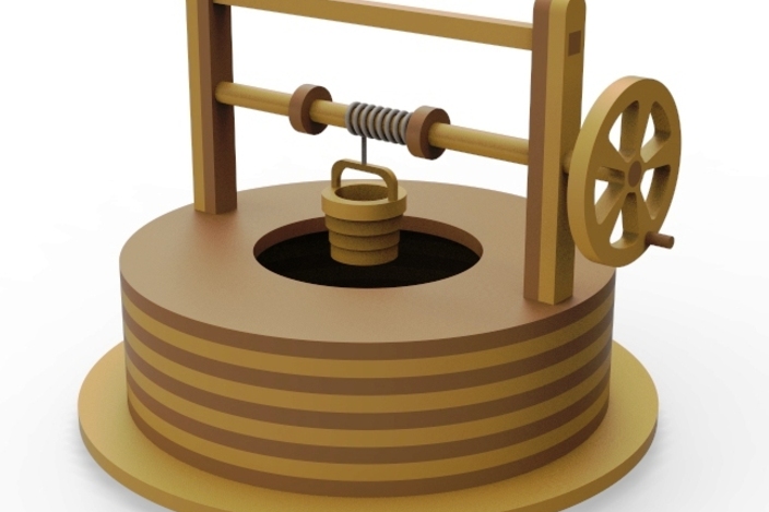 water well (laser cut)