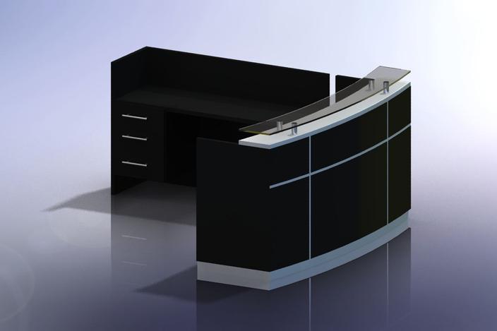 Reception Desk - STEP / IGES, SOLIDWORKS - 3D CAD model - GrabCAD