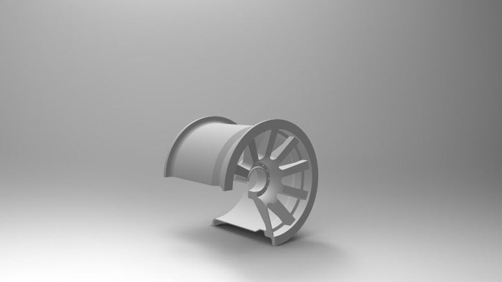 F1 Wheel in section view - - 3D CAD model - GrabCAD