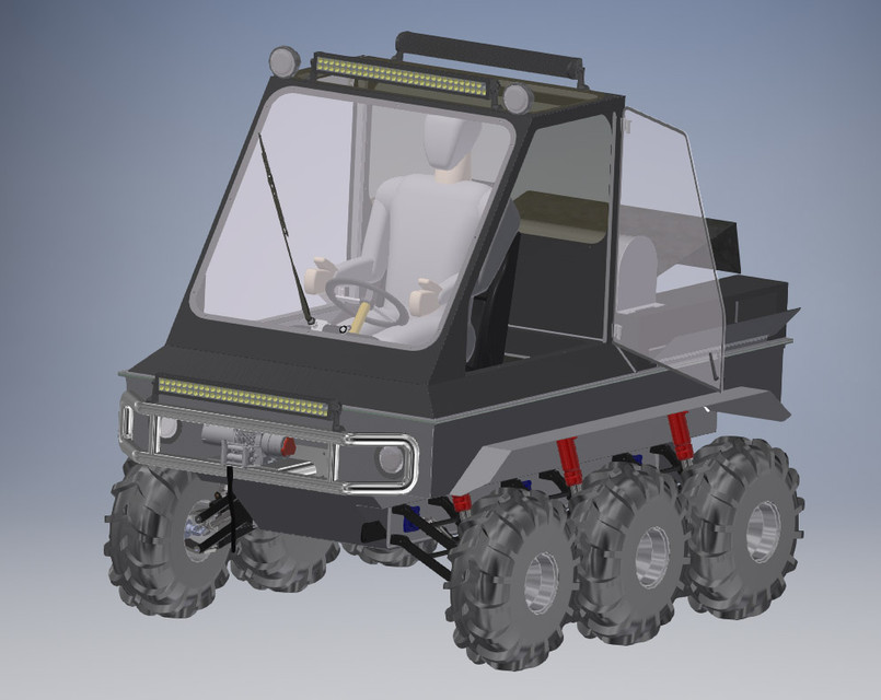 Drawings Of Amphibious 6 Wheel