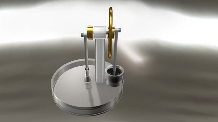 Gamma Stirling Engine - Autodesk Inventor, STL, STEP / IGES - 3D CAD ...
