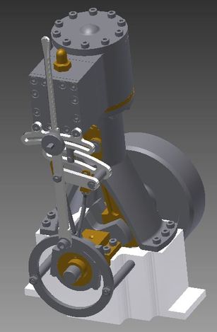 Vertical Steam Engine - STL, STEP / IGES, SOLIDWORKS, Other - 3D CAD ...