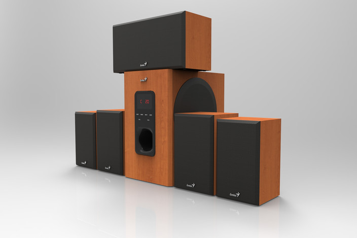 Genius SW-HF5.1 5050 V2 speakers - KeyShot, SOLIDWORKS - 3D CAD model ...