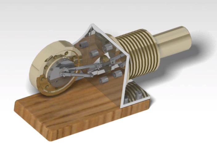 Beta type Stirling engine - CATIA - 3D CAD model - GrabCAD