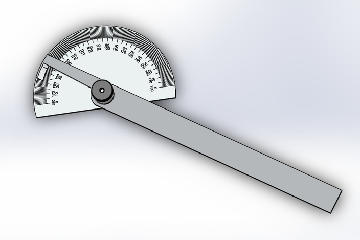 Protractor - STEP / IGES, SOLIDWORKS, Other - 3D CAD model - GrabCAD