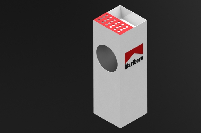 Ashtray box Marlboro - SOLIDWORKS - 3D CAD model - GrabCAD