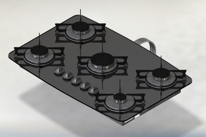 Cooktop - SOLIDWORKS - 3D CAD model - GrabCAD