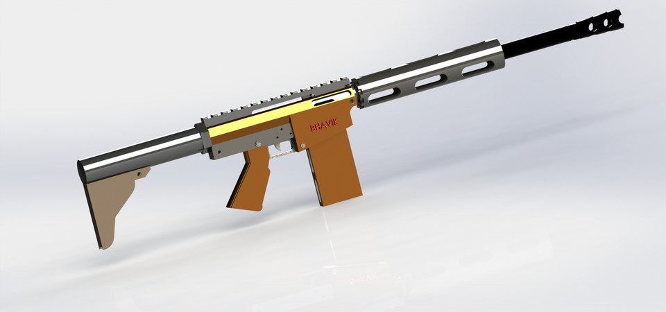 Machine gun | 3D CAD Model Library | GrabCAD