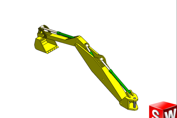 ARM OF BACKHOE - SOLIDWORKS - 3D CAD model - GrabCAD