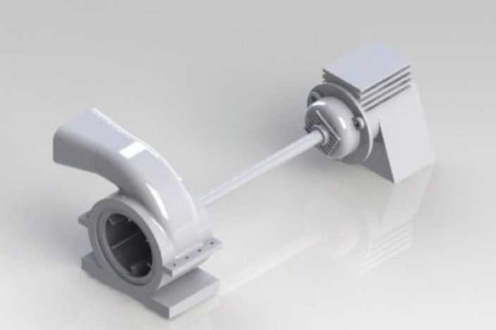 motor blower assembly - CATIA, KeyCreator, STEP / IGES, SOLIDWORKS ...