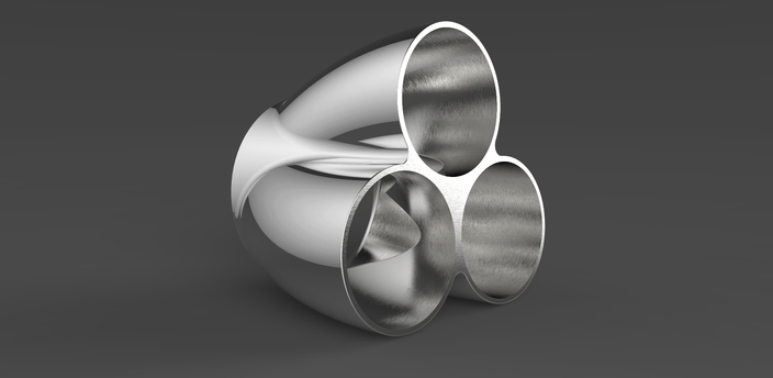 3-1 cast stainless exhaust collector - STL, STEP / IGES - 3D CAD model ...