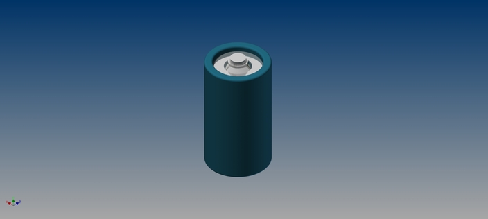 D cell battery - Autodesk Inventor, STL - 3D CAD model - GrabCAD