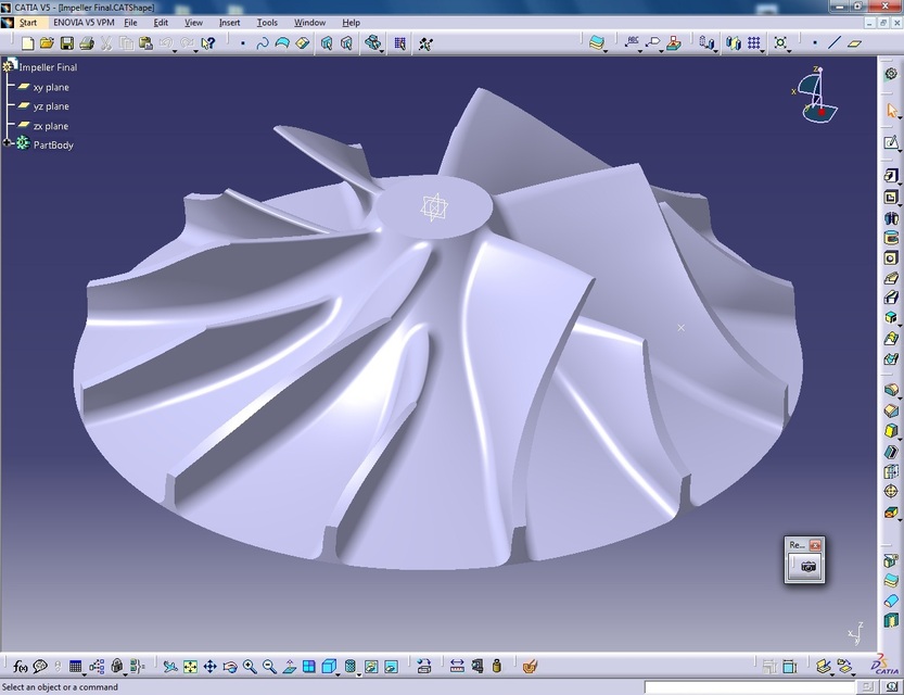 Impeller 3d Cad Model Library Grabcad 