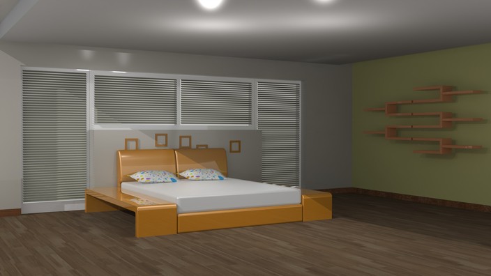Bedroom 1 - STL, STEP / IGES, SOLIDWORKS - 3D CAD model - GrabCAD