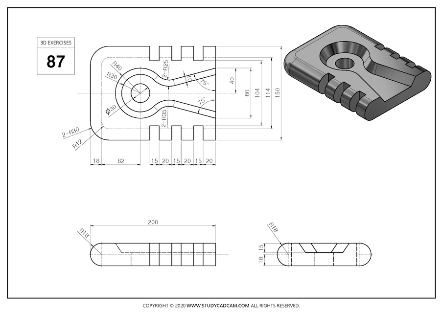 Inventor Practice Drawings