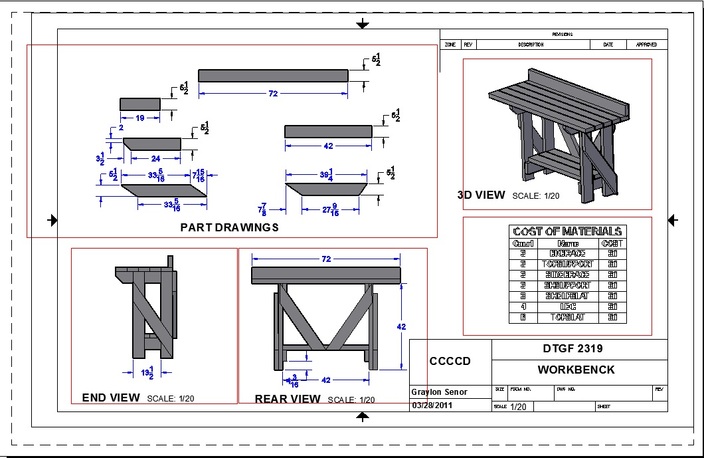 Work Bench 1 - AutoCAD - 3D CAD model - GrabCAD