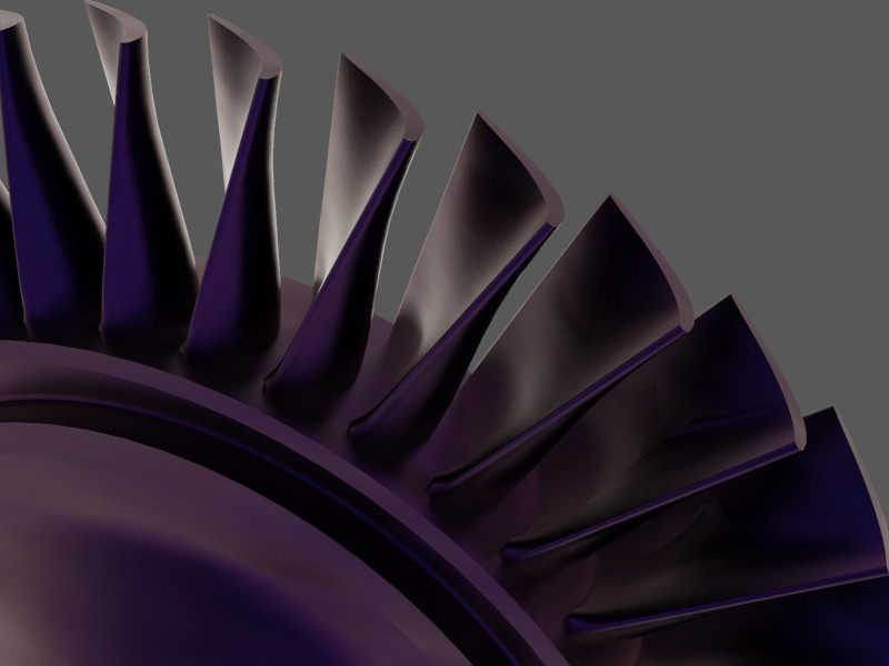 High pressure turbine blade and body | 3D CAD Model Library | GrabCAD
