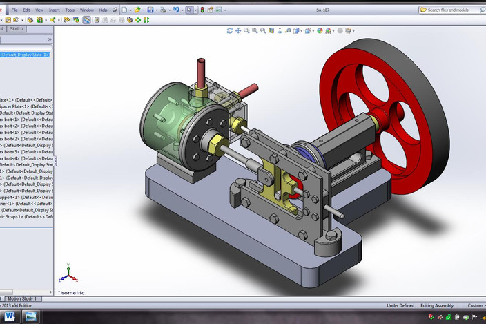 scotch yoke steam engine model - - 3D CAD model - GrabCAD