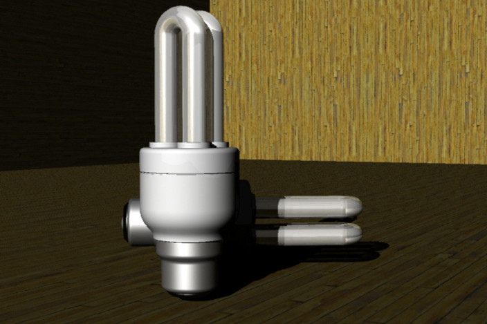 Compact Fluorescent Lamp - Rhino, STL, STEP / IGES - 3D CAD model - GrabCAD