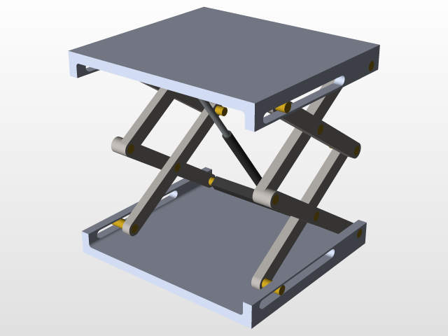 scissor lift | 3D CAD Model Library | GrabCAD
