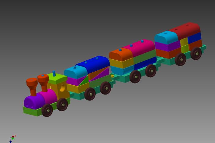 toy train - Autodesk Inventor, Other - 3D CAD model - GrabCAD
