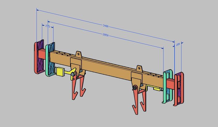 Adjustable Lifting Beam - AutoCAD - 3D CAD model - GrabCAD