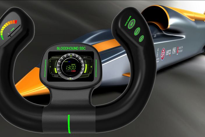 BLOODHOUND SSC Steering Wheel - AutoCAD, Rhino, STL, STEP / IGES, Other ...