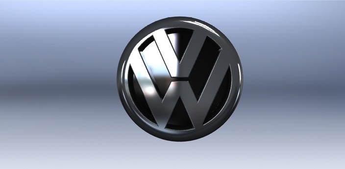 Volkswagen logo - STL, STEP / IGES, SOLIDWORKS - 3D CAD model - GrabCAD