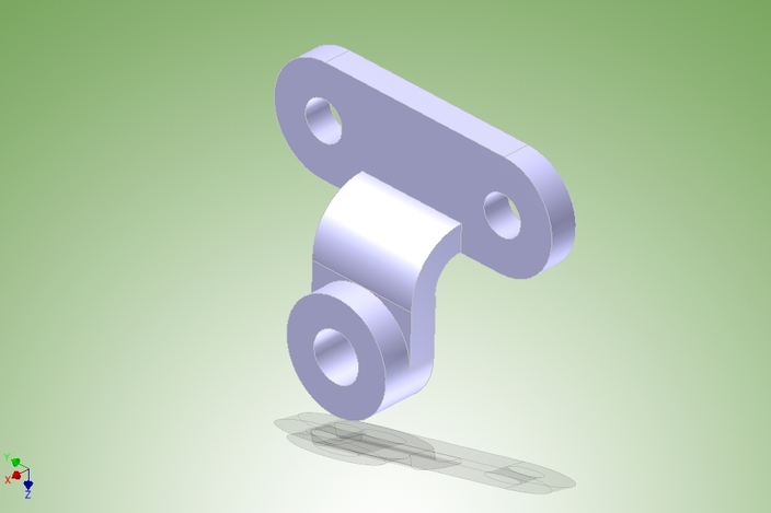 Rod surrort bracket - AutoCAD, Autodesk Inventor, CATIA - 3D CAD model ...