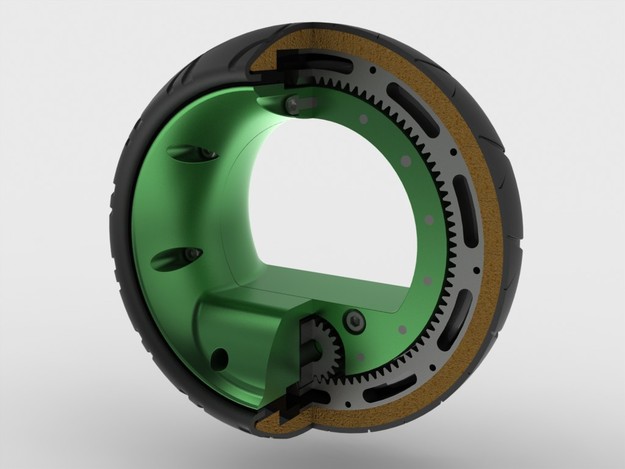 Hubless Wheel MK-I Concept - STL, STEP / IGES, SOLIDWORKS - 3D CAD ...