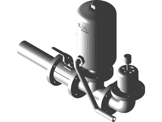 Bomba de ariete. Ram Pump | 3D CAD Model Library | GrabCAD