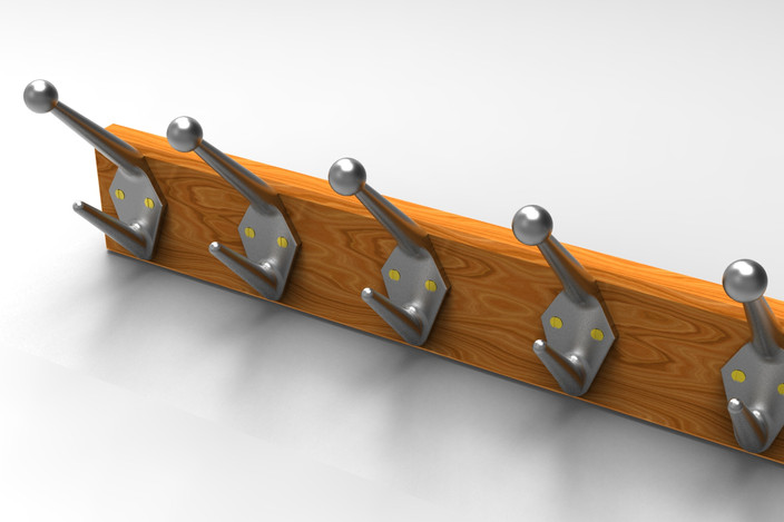 1950s coat hooks - STEP / IGES - 3D CAD model - GrabCAD