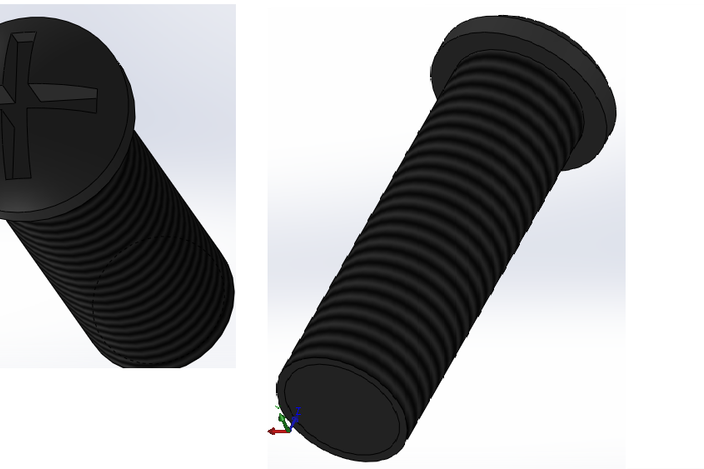 cosmetic thread screw - SOLIDWORKS - 3D CAD model - GrabCAD