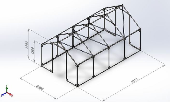 GreenHouse angle bar weldment - SOLIDWORKS - 3D CAD model - GrabCAD