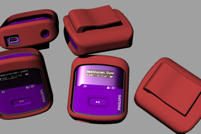 MP3 Holder with Clip - STL - 3D CAD model - GrabCAD