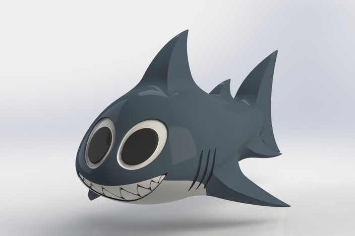 Shiny: The Great White Shark - STL, SOLIDWORKS - 3D CAD model - GrabCAD