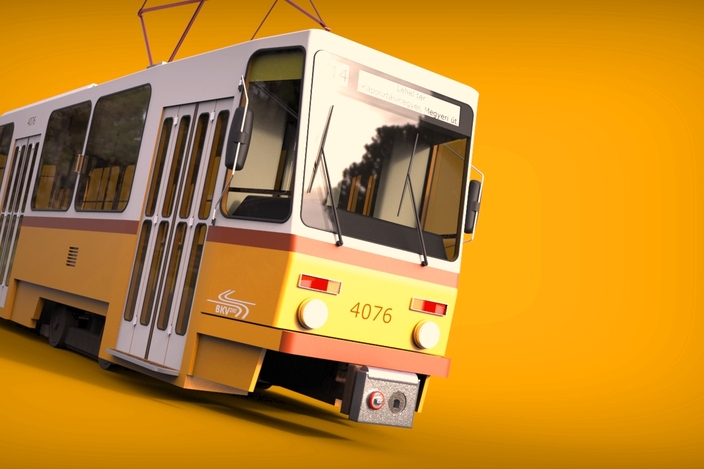 Tatra T5C5 tram - STEP / IGES - 3D CAD model - GrabCAD