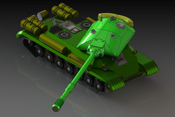 IS-4 Heavy tank - SOLIDWORKS - 3D CAD model - GrabCAD
