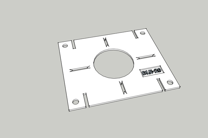 DLE 20 .60 Motor Mount Template - SketchUp - 3D CAD model - GrabCAD