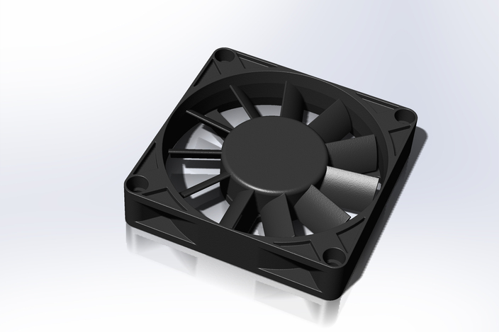 PC Fan - STEP / IGES, SOLIDWORKS - 3D CAD model - GrabCAD