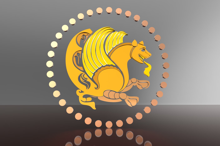 Simurgh (Persian Empire Symbol ) - CATIA, STEP / IGES - 3D CAD model ...