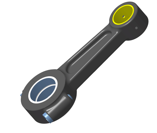 Connecting rod assembly - AutoCAD, STL, STEP / IGES, ZW3D - 3D CAD ...