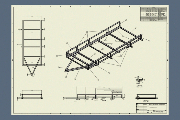 TRAILER FRAME DETAILS - Autodesk Inventor, STEP / IGES - 3D CAD model - GrabCAD