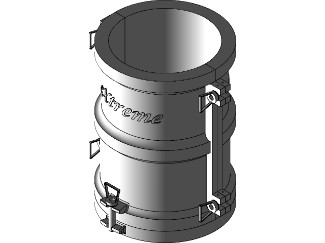 Concrete Cylinder Mold | 3D CAD Model Library | GrabCAD