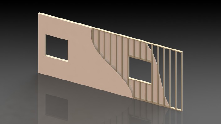 Pine 2x4/Sheetrock Wall Assembly