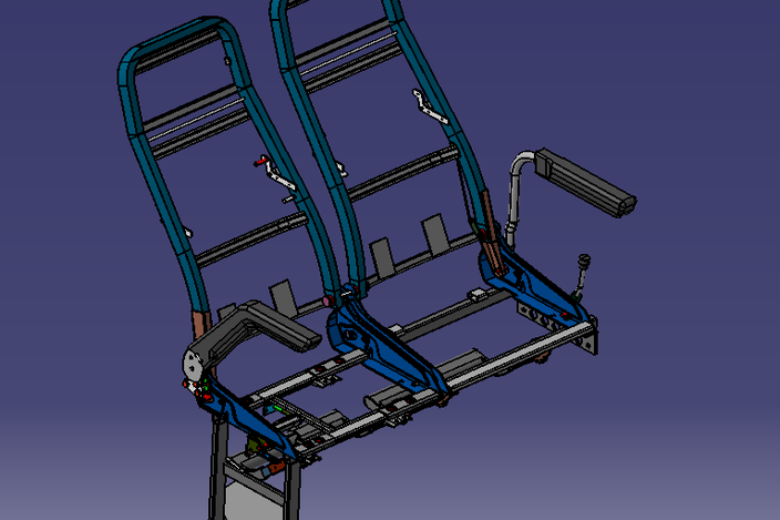 seat bus frame - STEP / IGES - 3D CAD model - GrabCAD