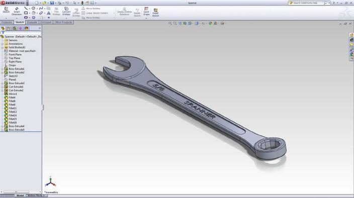 Wrench - STL, SOLIDWORKS - 3D CAD model - GrabCAD