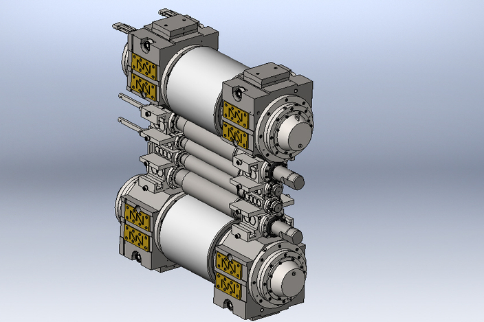 850 cold rolling mill roll assembly - Other - 3D CAD model - GrabCAD